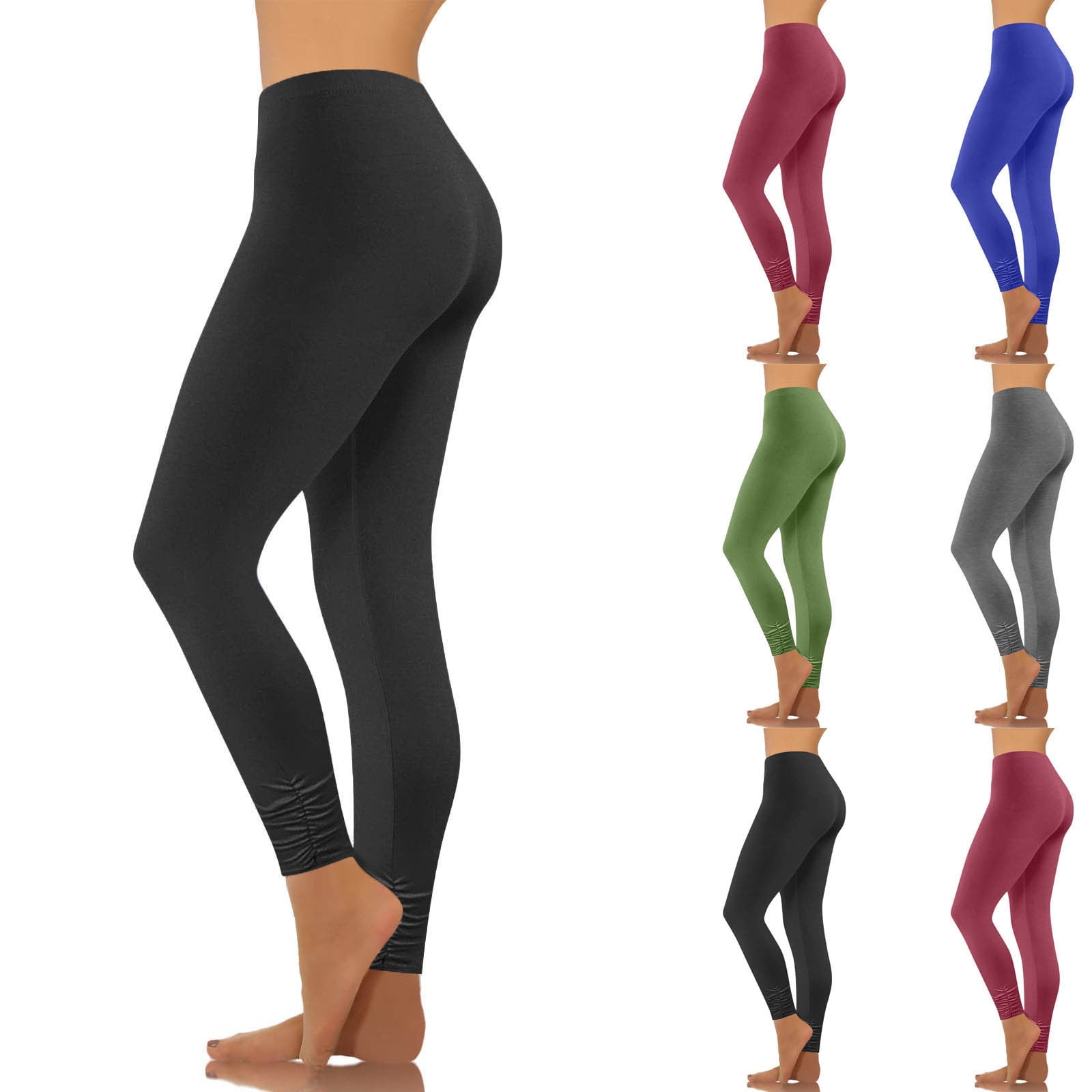 CLOISE Yoga Leggings for Women Plus Size Tights Stretchy Skinny Workout ...