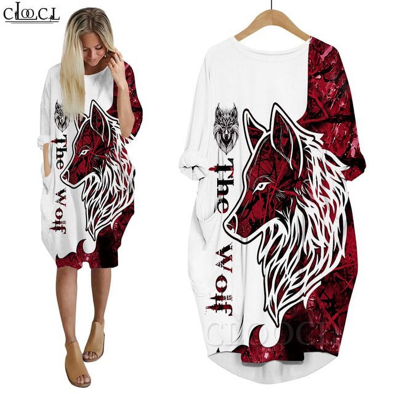 CLOOCL Animal Fox Hunting Dress 3D Printed Long Sleeve Streetwear ...