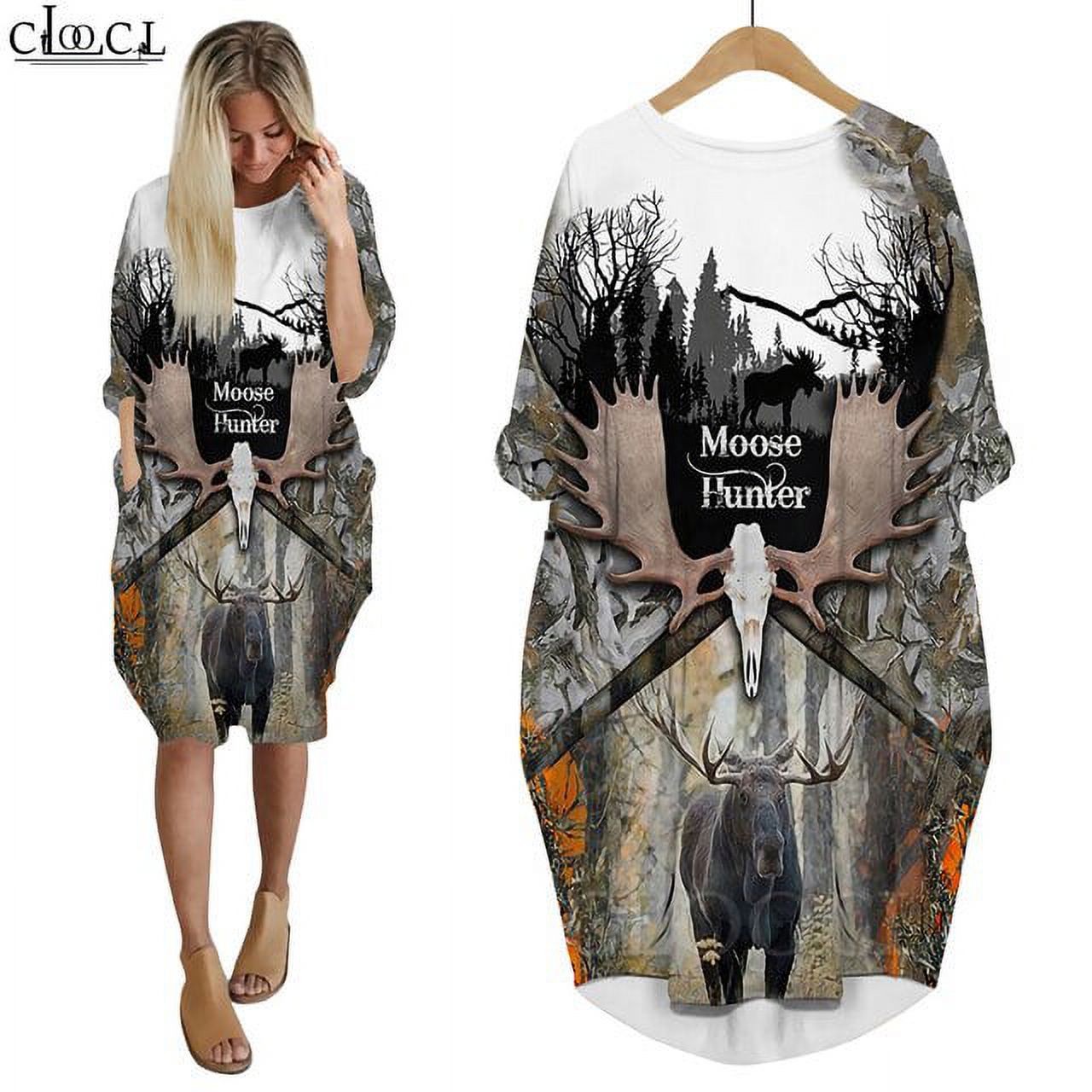 CLOOCL Animal Fox Hunting Dress 3D Printed Long Sleeve Streetwear ...