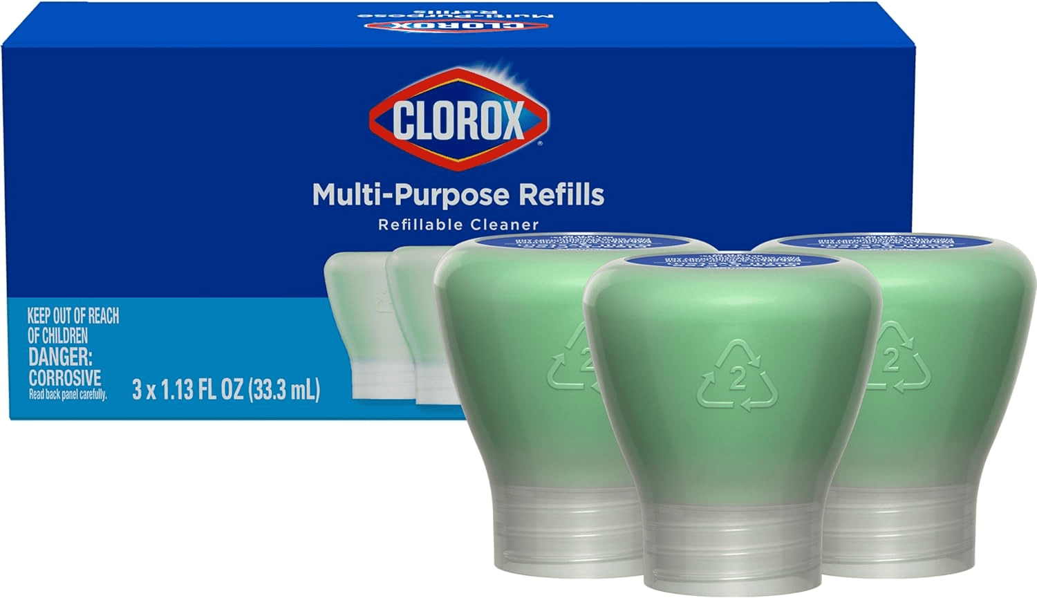 Clorox, Multi-Purpose Refills, 3 x 1.13 Fl Oz, Refillable System ...