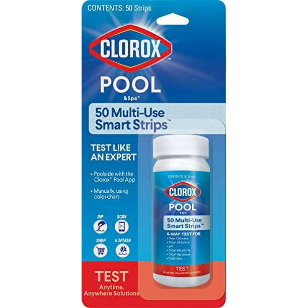 CLOROX Pool & Spa Test Smart Strips, 50 Piece Pack - Walmart Business ...