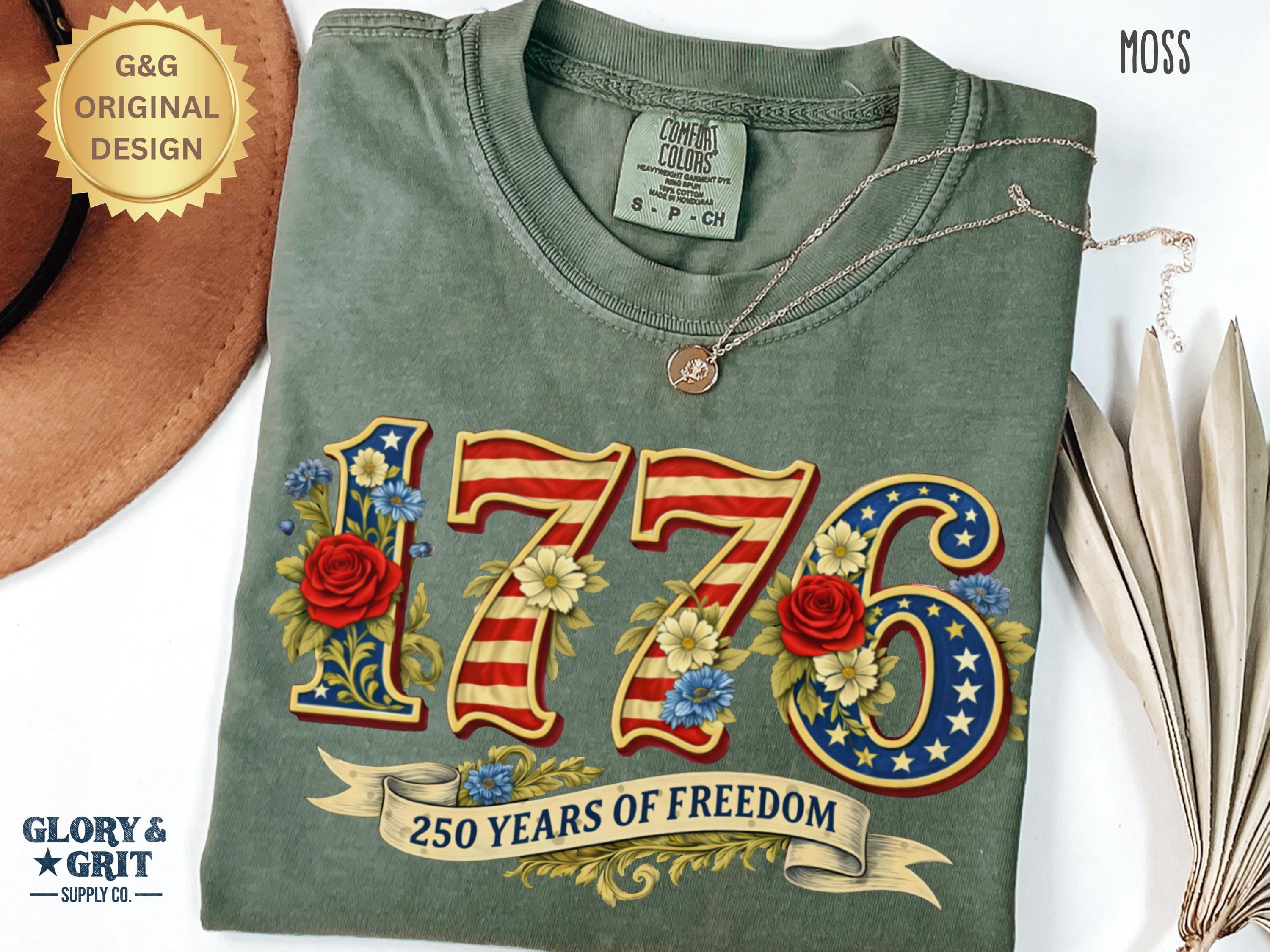 CLOTEX 1776 America 250th Anniversary Comfort Colors T-Shirt, Patriotic ...