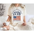 CLOTEX 1776 Patriotic Graphic Tee, Distressed USA Flag Shirt, Comfort ...