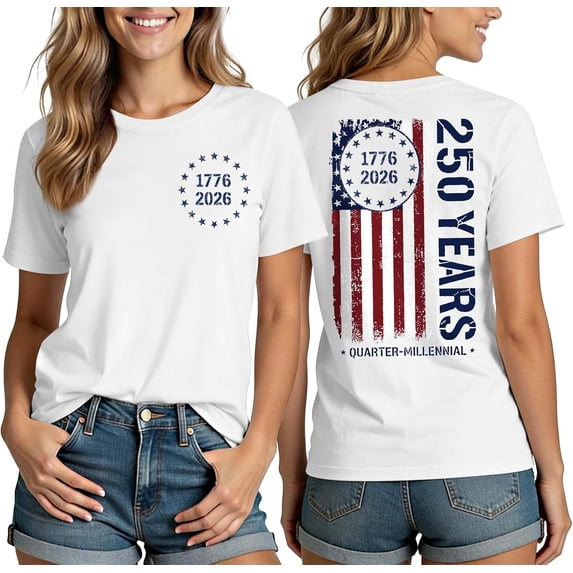 CLOTEX 250 Anniversary USA Shirt Women 4th of July T-Shirts Patriotic ...