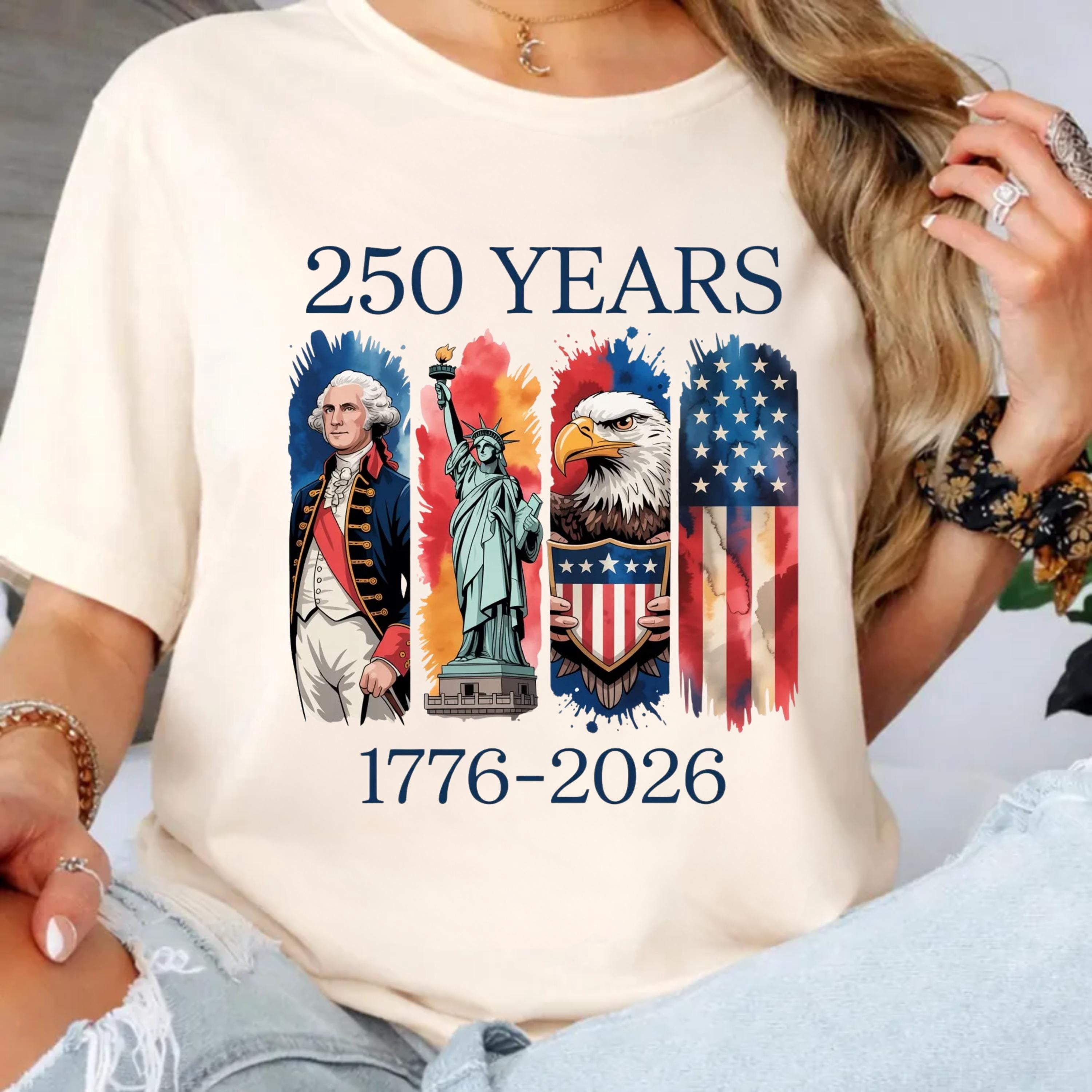 CLOTEX 250 Years 1776-2026 Shirt, USA Semiquincentennial Tee, Patriotic ...