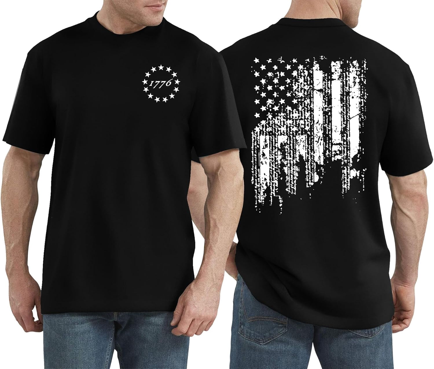 CLOTEX 250 Years American Flag Shirts for Men: 4th of July T Shirt 1776 ...