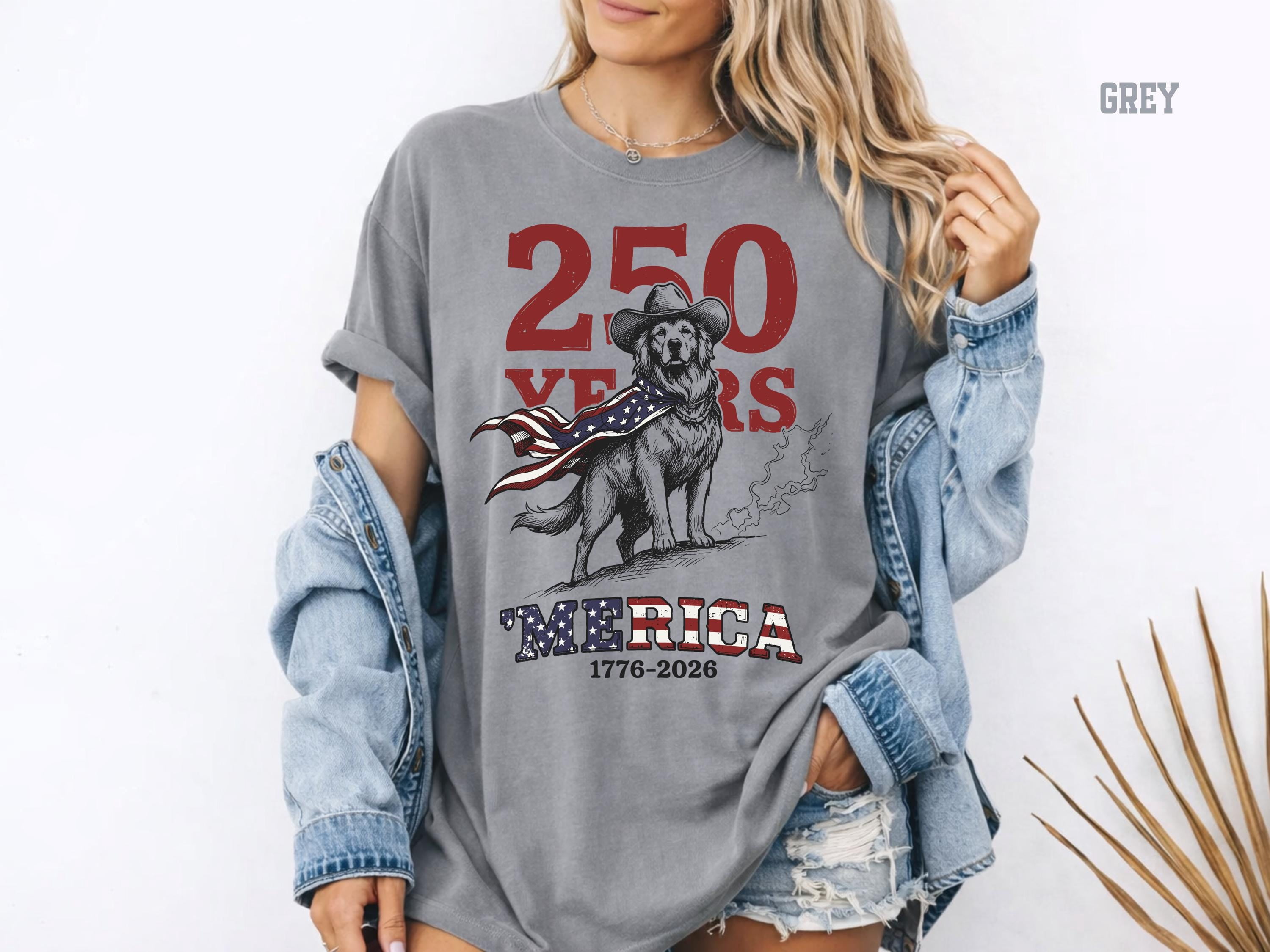 CLOTEX 250 Years Merica Golden Retriever Shirt, Patriotic Dog Tee, USA ...