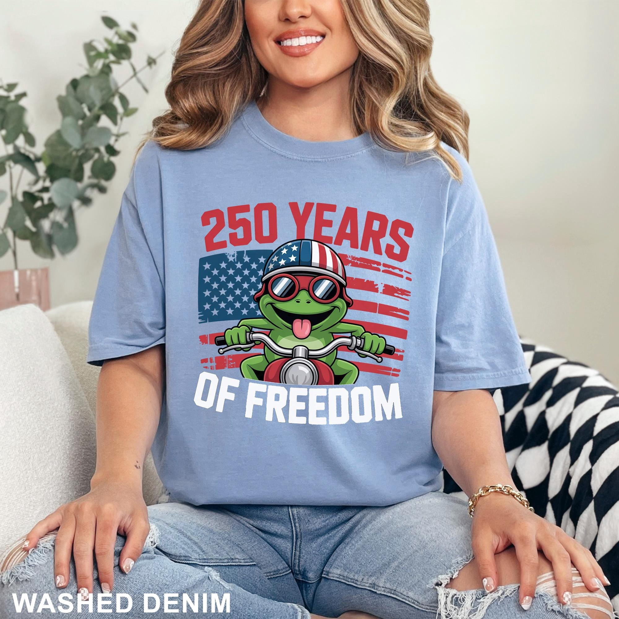 CLOTEX 250 Years of Freedom Frog Shirt, Comfort Colors, Funny Patriotic ...