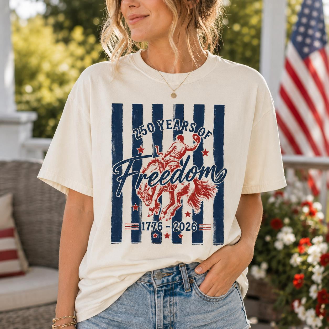 CLOTEX 250 Years of Freedom Shirt, Yee-Haw Tee, Cowboy Western Comfort ...