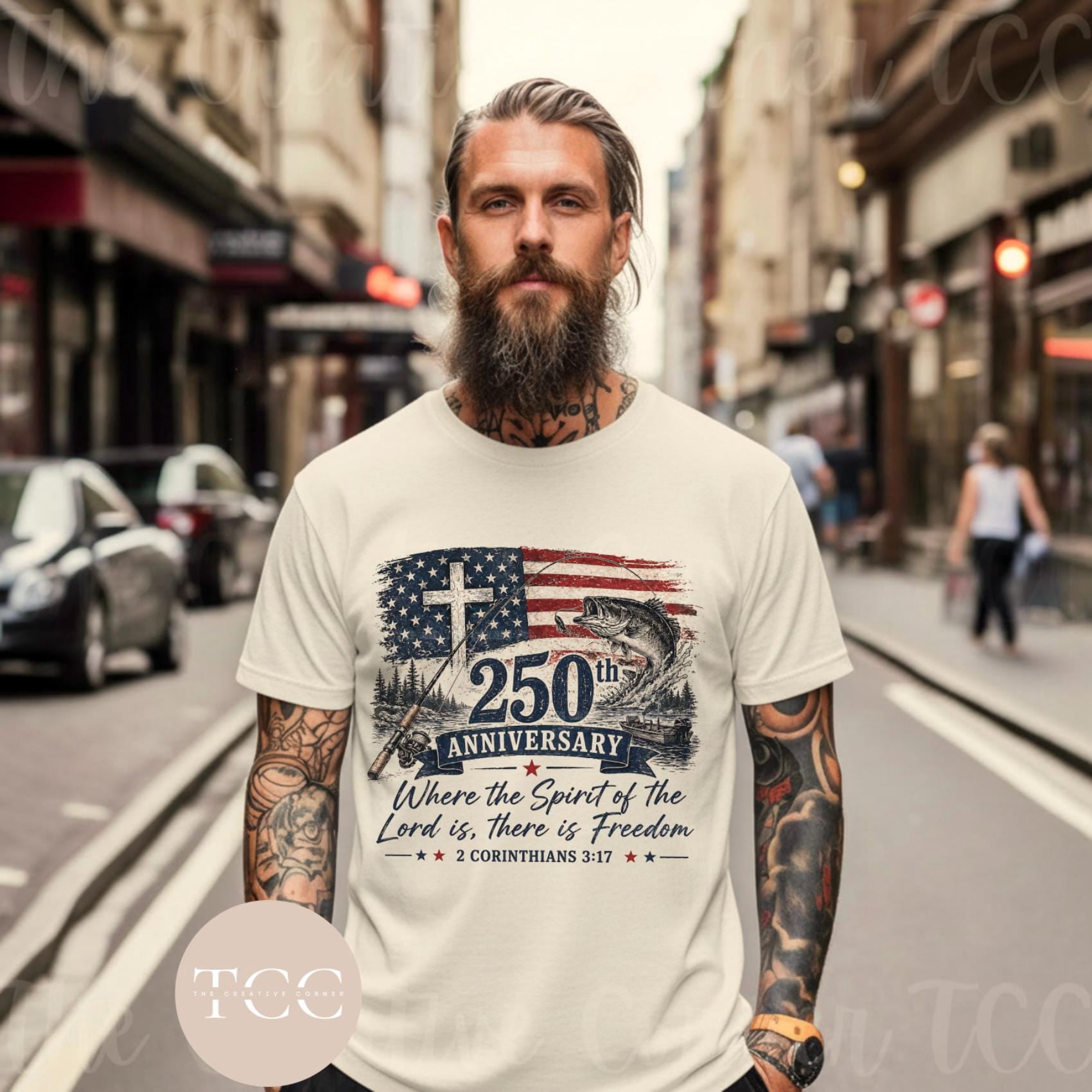CLOTEX 250th Anniversary America Patriotic T-Shirt, Fishing American ...