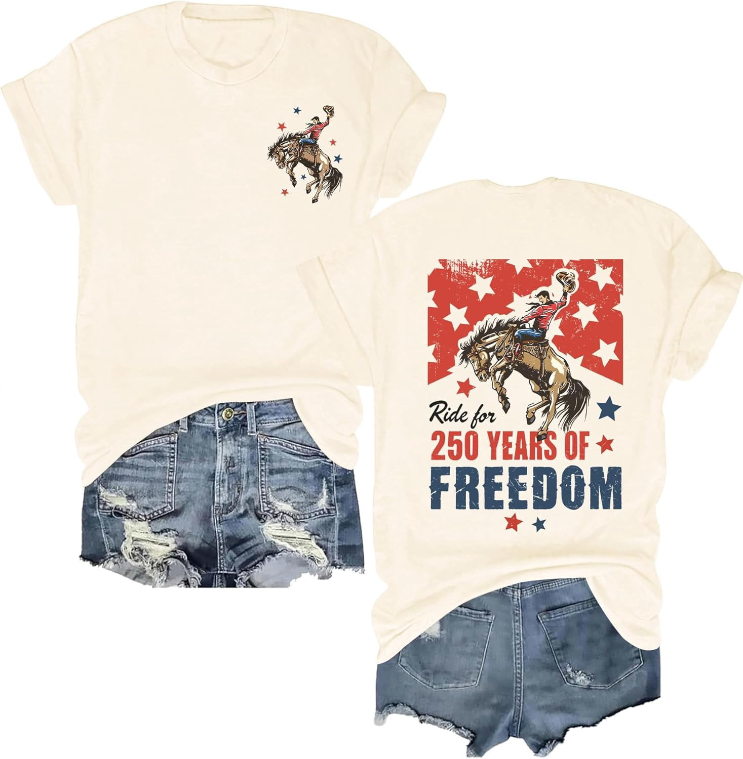 CLOTEX 4th of July Shirt Women 250 Years American Anniversary Shirt ...