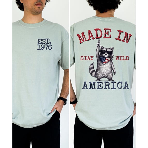 CLOTEX 50th Birthday Shirt Born in 1976 Made in America Tee Stay Wild ...
