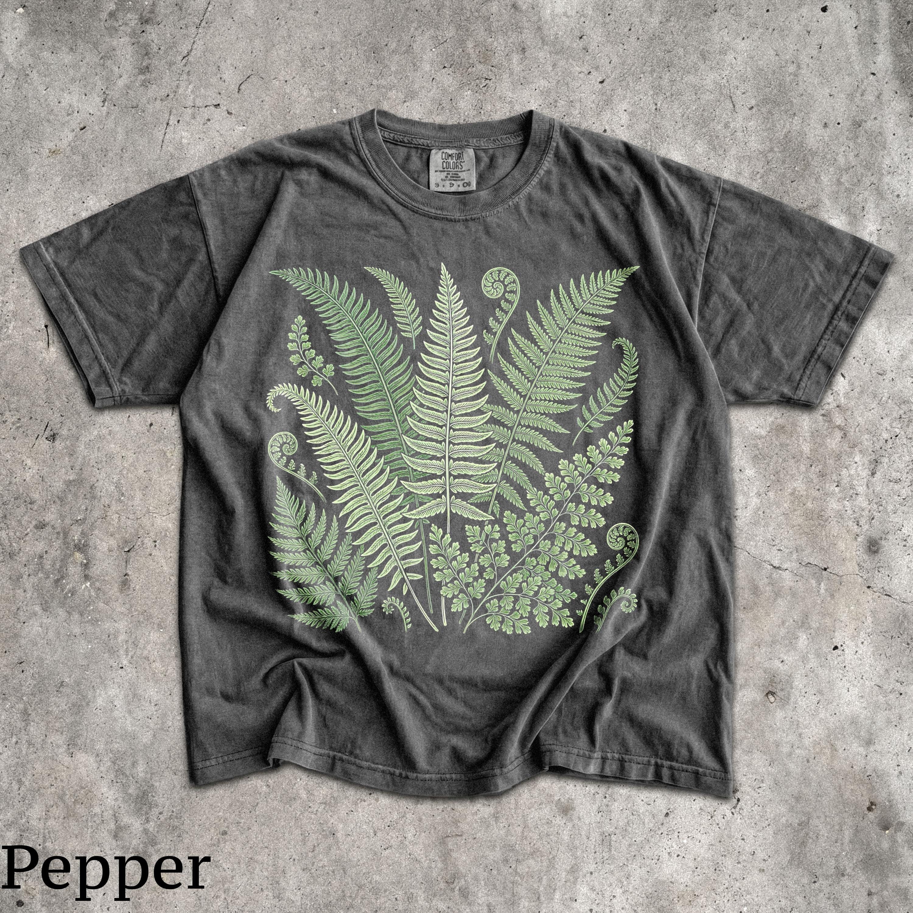 CLOTEX 90s Forest Ferns T-Shirt - Men and Women's Unisex Graphic Tee ...