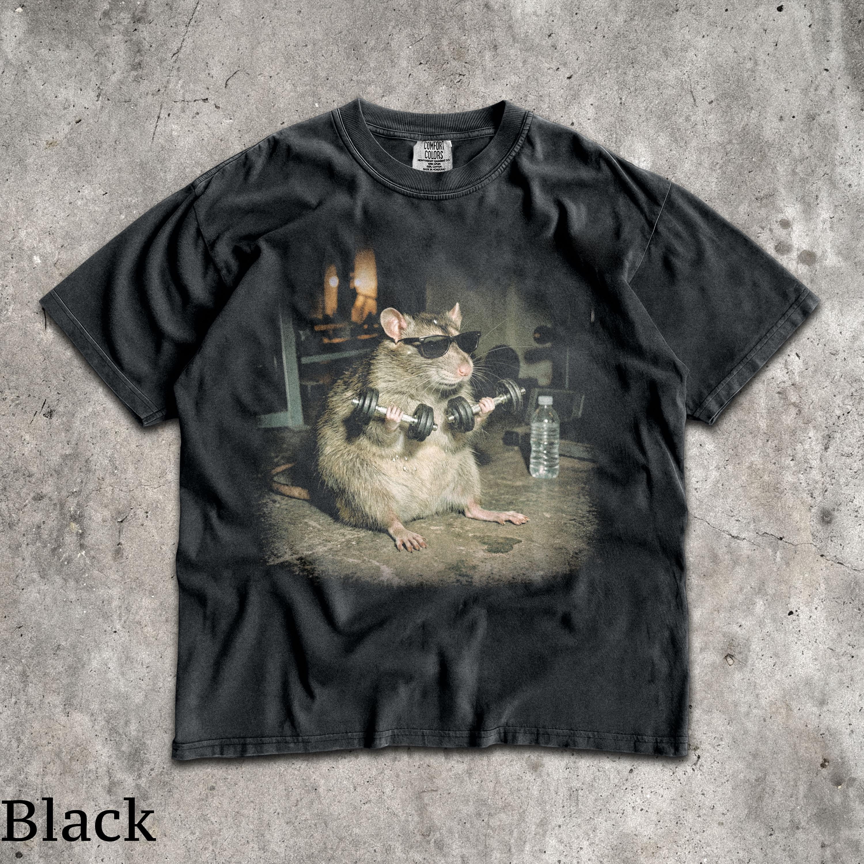 CLOTEX 90s Gym Rat T-Shirt - Men & Women's Unisex Graphic Tee - Vintage ...