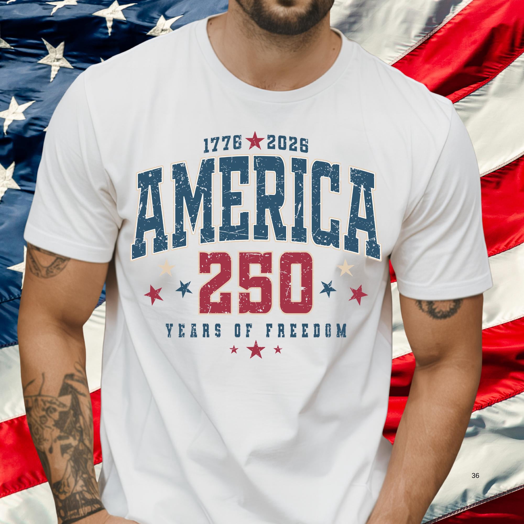 CLOTEX America 250 Shirt for Men, USA 250th Year Merchandise, Patriotic ...