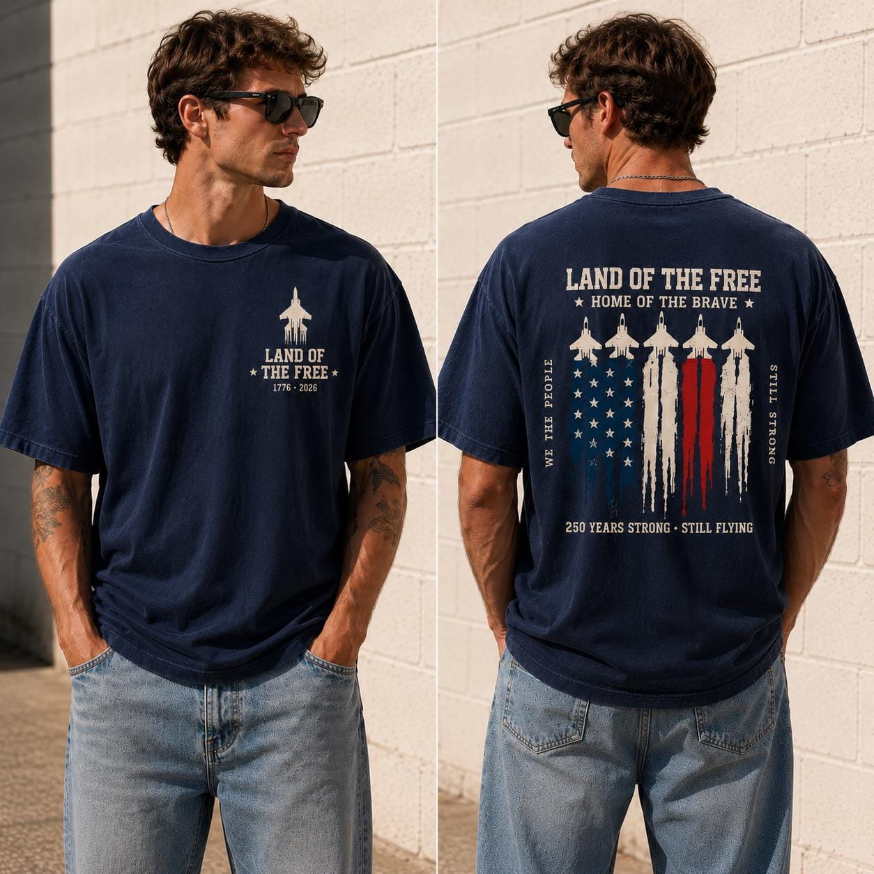 CLOTEX America 250 Years Comfort Color Shirt, Land Of The Free Top ...