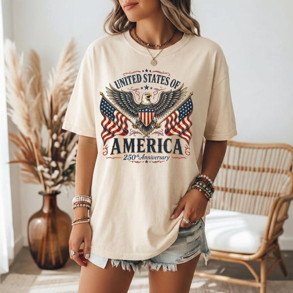 CLOTEX America 250th Anniversary T Shirt, United States Eagle Flag ...