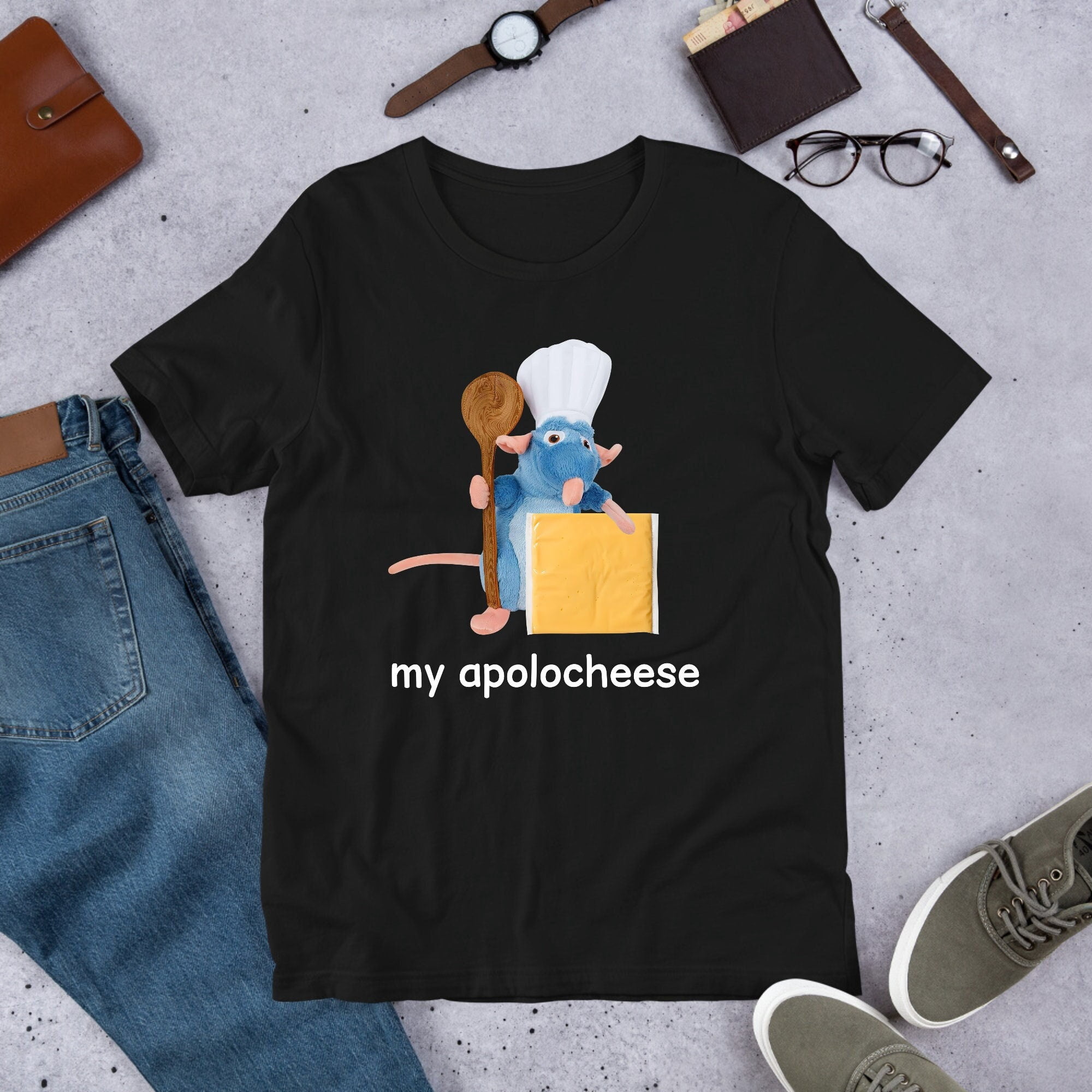 CLOTEX Apolocheese Rat Plush Cheese Meme Funny Meme Shirt Rat Lover ...