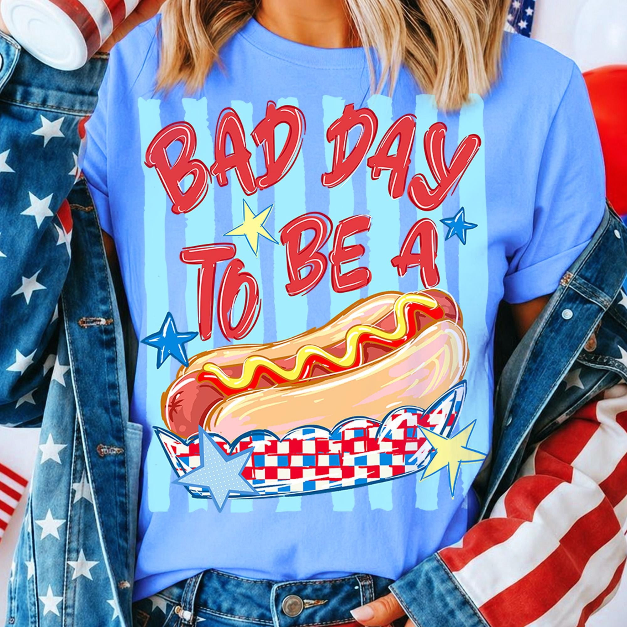 CLOTEX Bad Day To Be A Hot Dog Png, Fourth Of July Png, 4th Of July Png ...