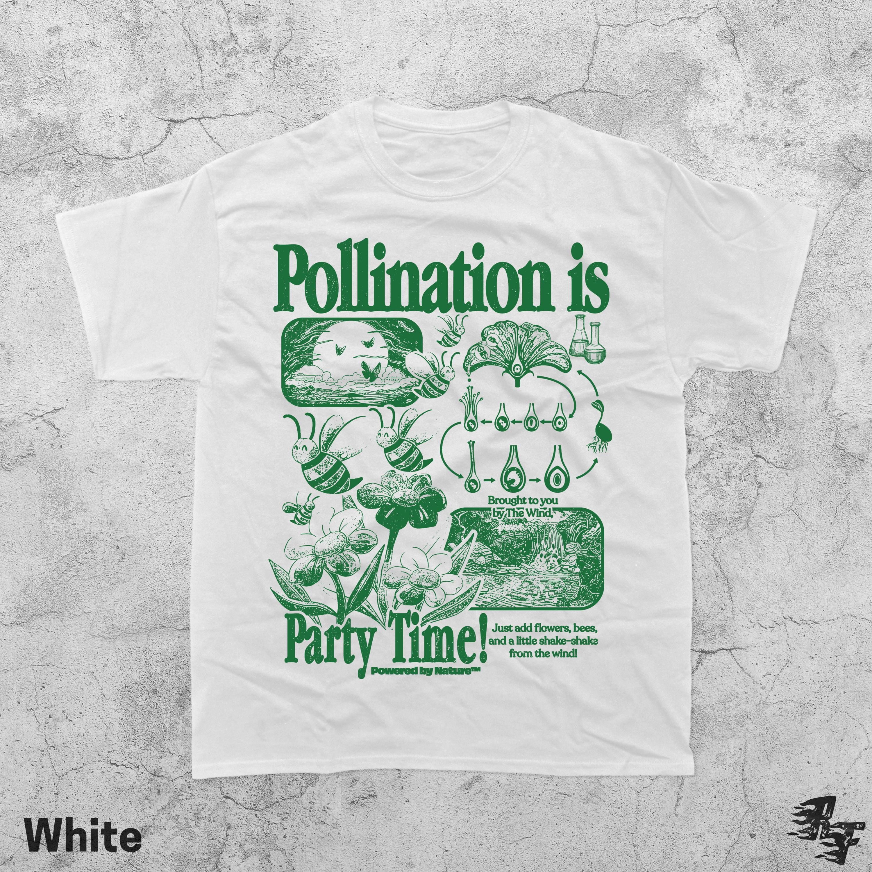 CLOTEX Bee Pollination Vintage T-Shirt, Retro Insect Flower Graphic Tee ...