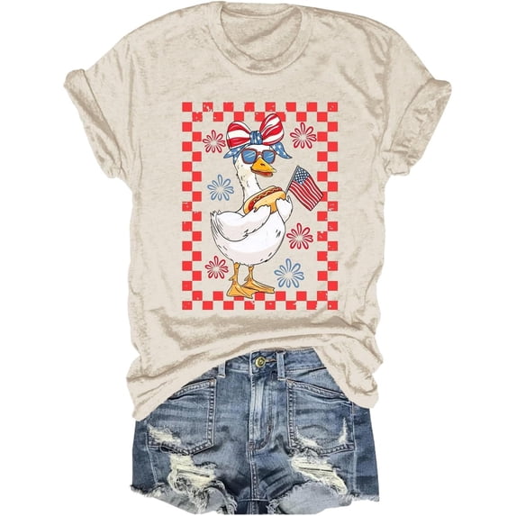 CLOTEX Beopjesk Womens Summer Giraffe Printed T-Shirt Funny Cute Animal ...
