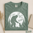 CLOTEX Bigfoot Cat Boop Full Moon T-Shirt – Funny Sasquatch Moon ...