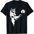 CLOTEX Cat Soccer Ball Graphic Tee - Fun and Playful Design for Cat ...