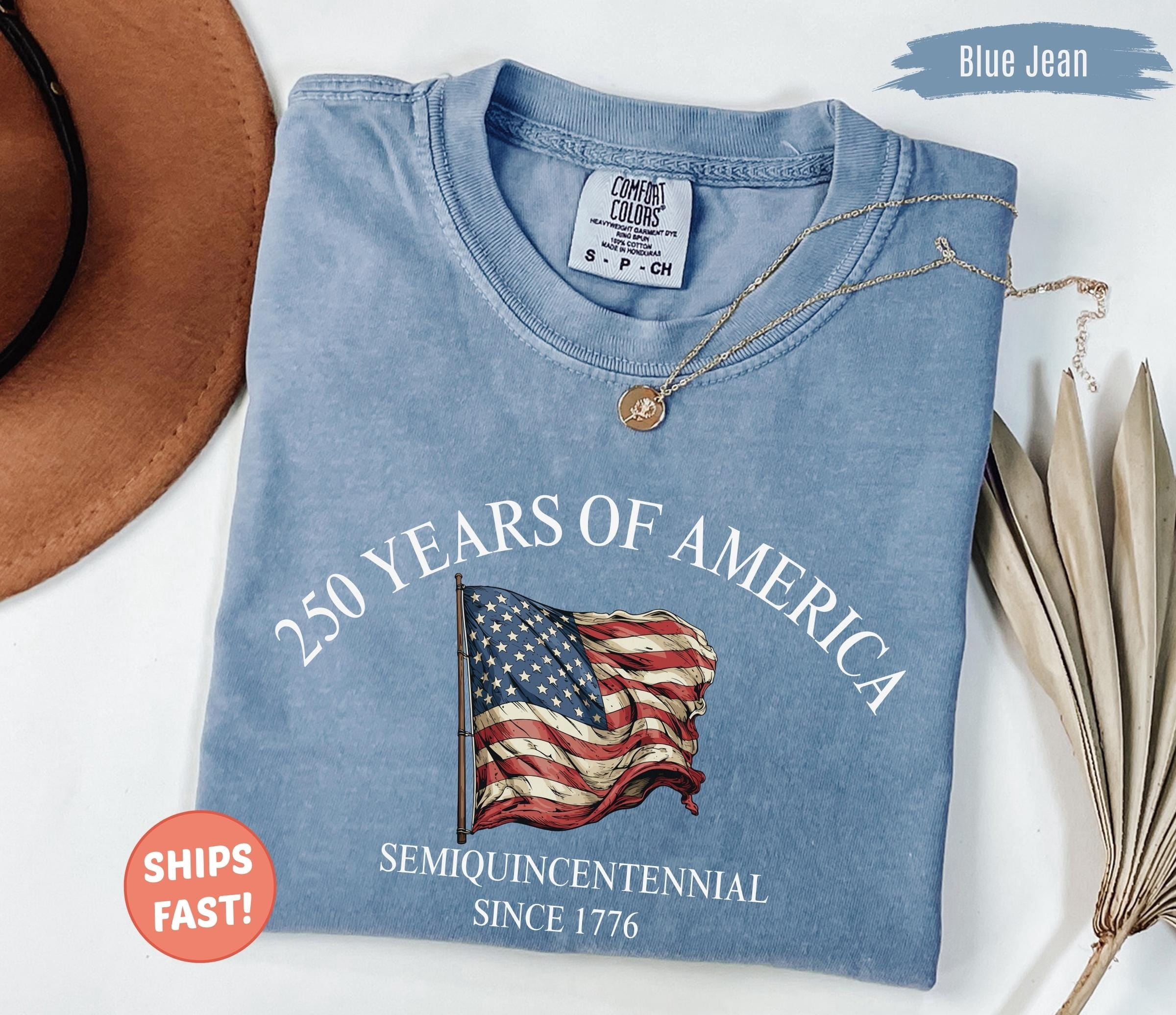 CLOTEX Comfort Colors 250 Years of America Shirt, Independence Day ...
