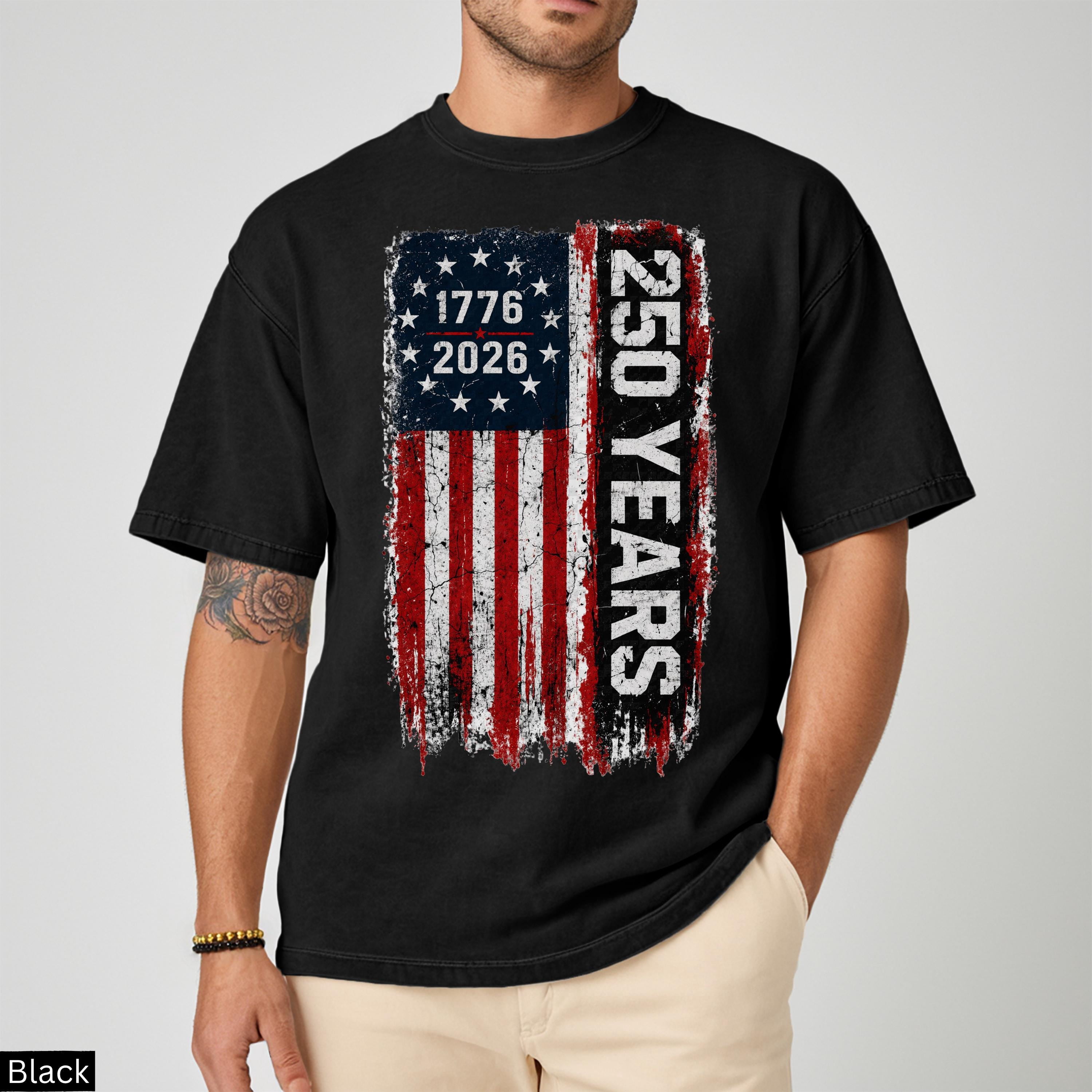 CLOTEX Comfort Colors® 250 Years of Freedom Shirt, 1776–2026 Patriotic ...