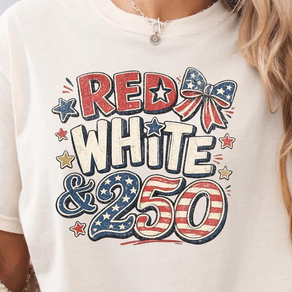 CLOTEX Comfort Colors® 250th Anniversary Shirt, Preppy Patriotic Tee ...