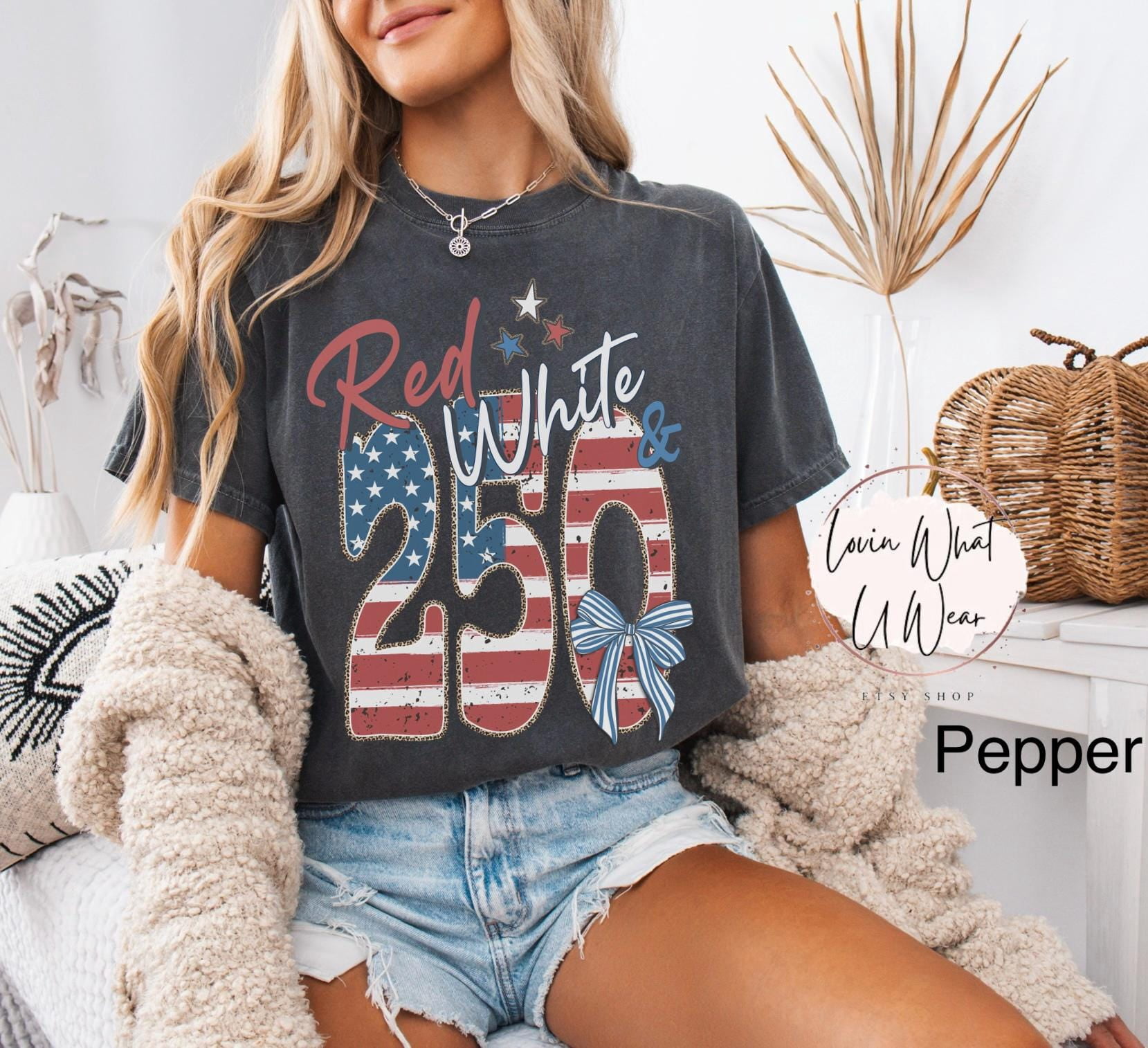 CLOTEX Comfort Colors 250th Anniversary Shirt Red White And Blue 250 ...
