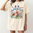 CLOTEX Comfort Colors America Flower Shirt, Patriotic Wildflower USA ...