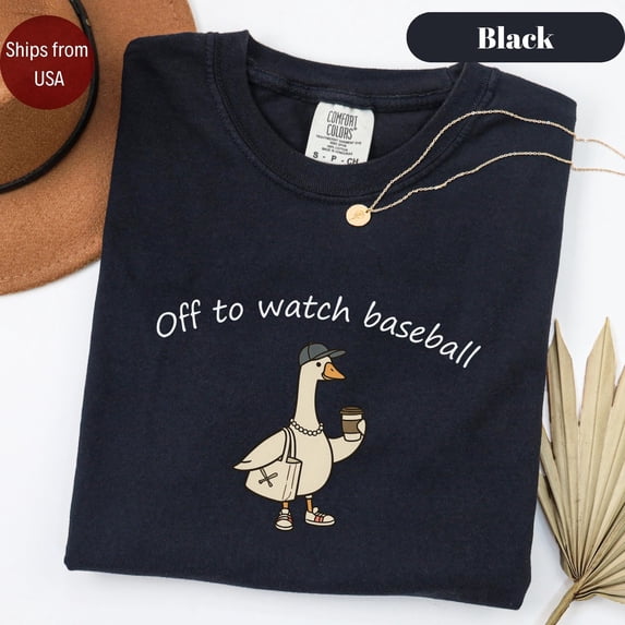 CLOTEX Comfort Colors Baseball Goose Shirt, Funny Goose Tee, Baseball ...
