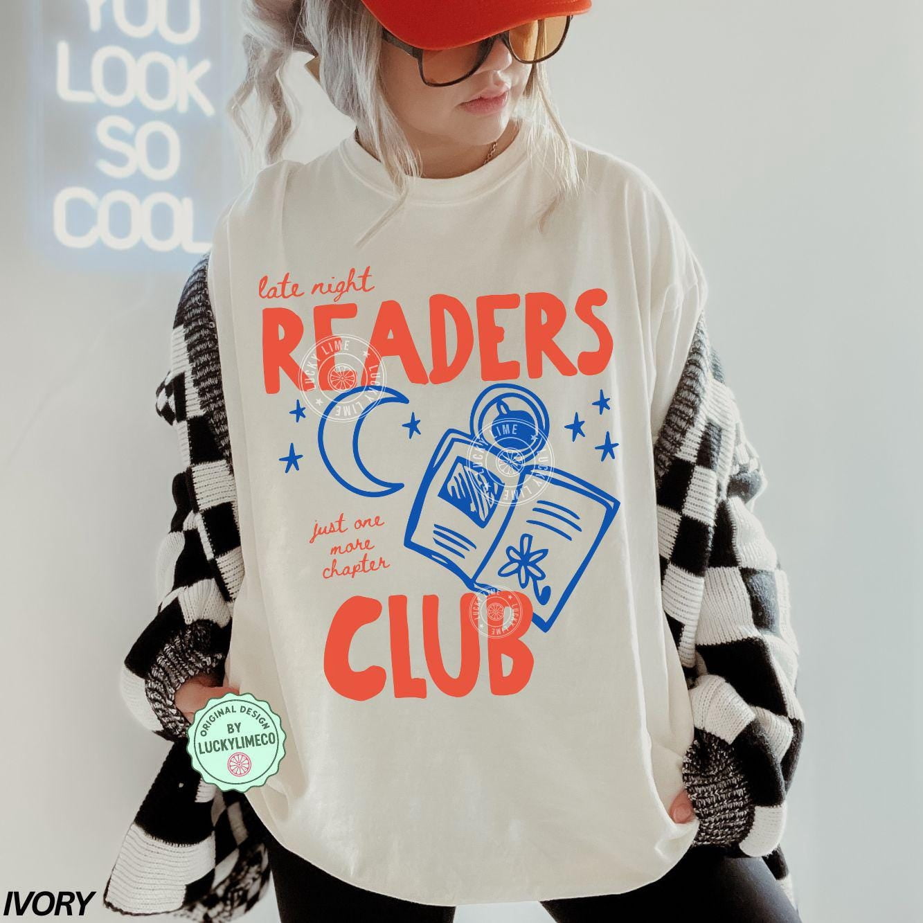 CLOTEX Comfort Colors® Book Shirt, Late Night Readers Club TShirt ...