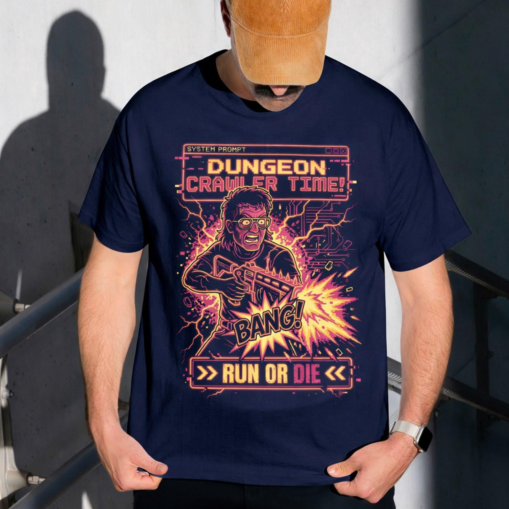 CLOTEX Comfort Colors Dungeon Crawler Time Run or Die Shirt Sci Fi ...
