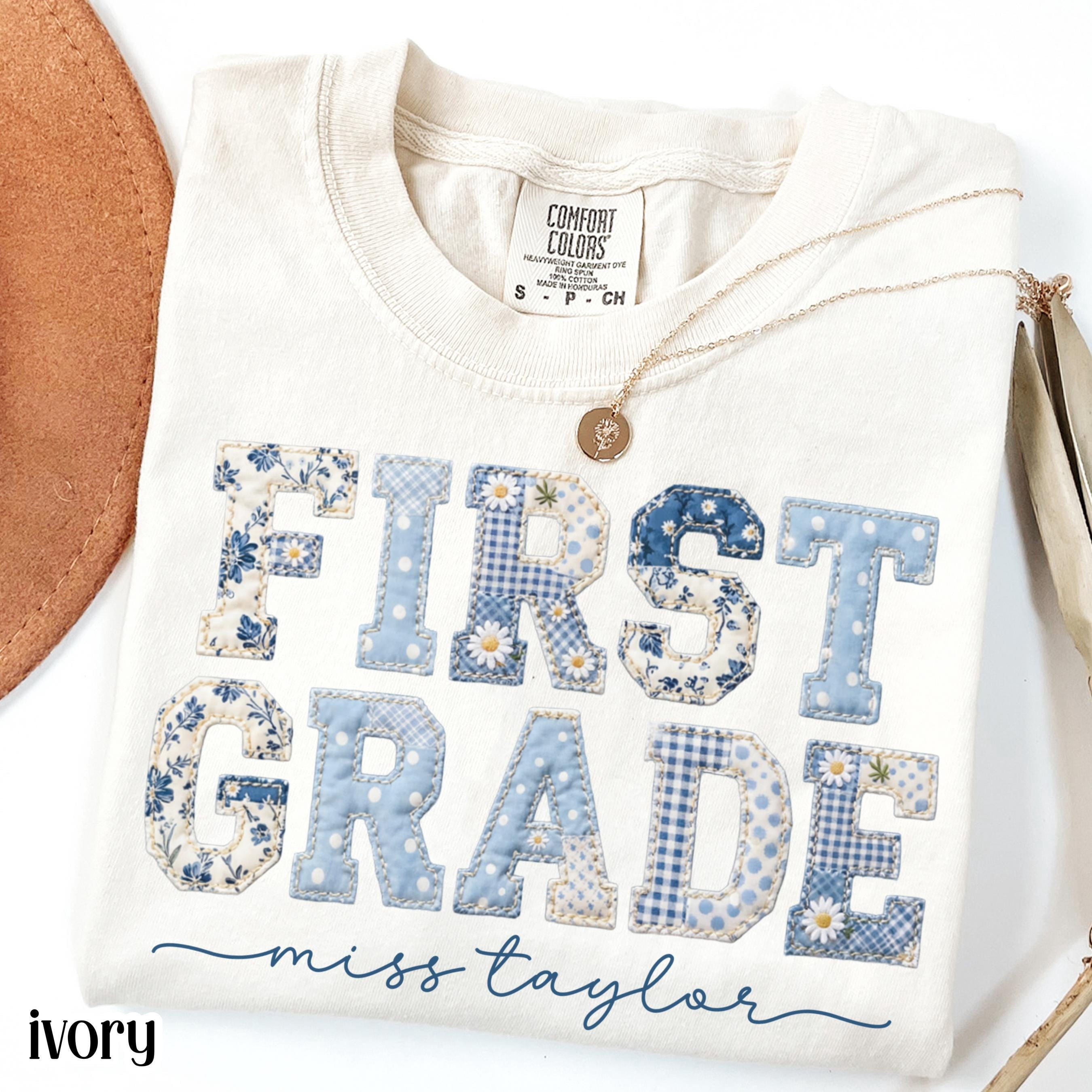 CLOTEX Comfort Colors® First Grade Teacher Shirt 1st Grade Matching ...