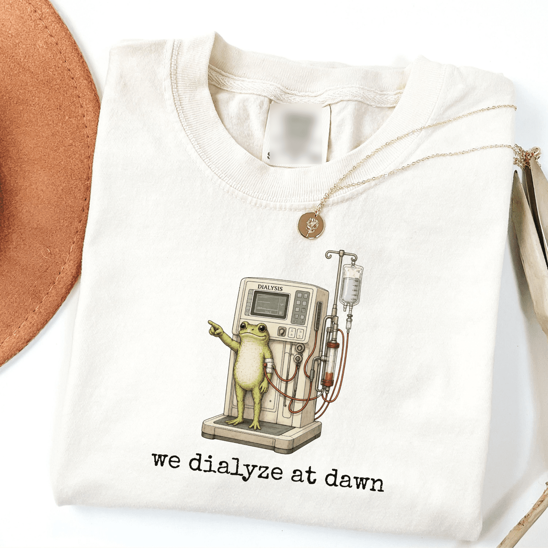 CLOTEX Comfort Colors Funny Dialysis Nurse Tshirt,Frog in Cowboy Hat ...