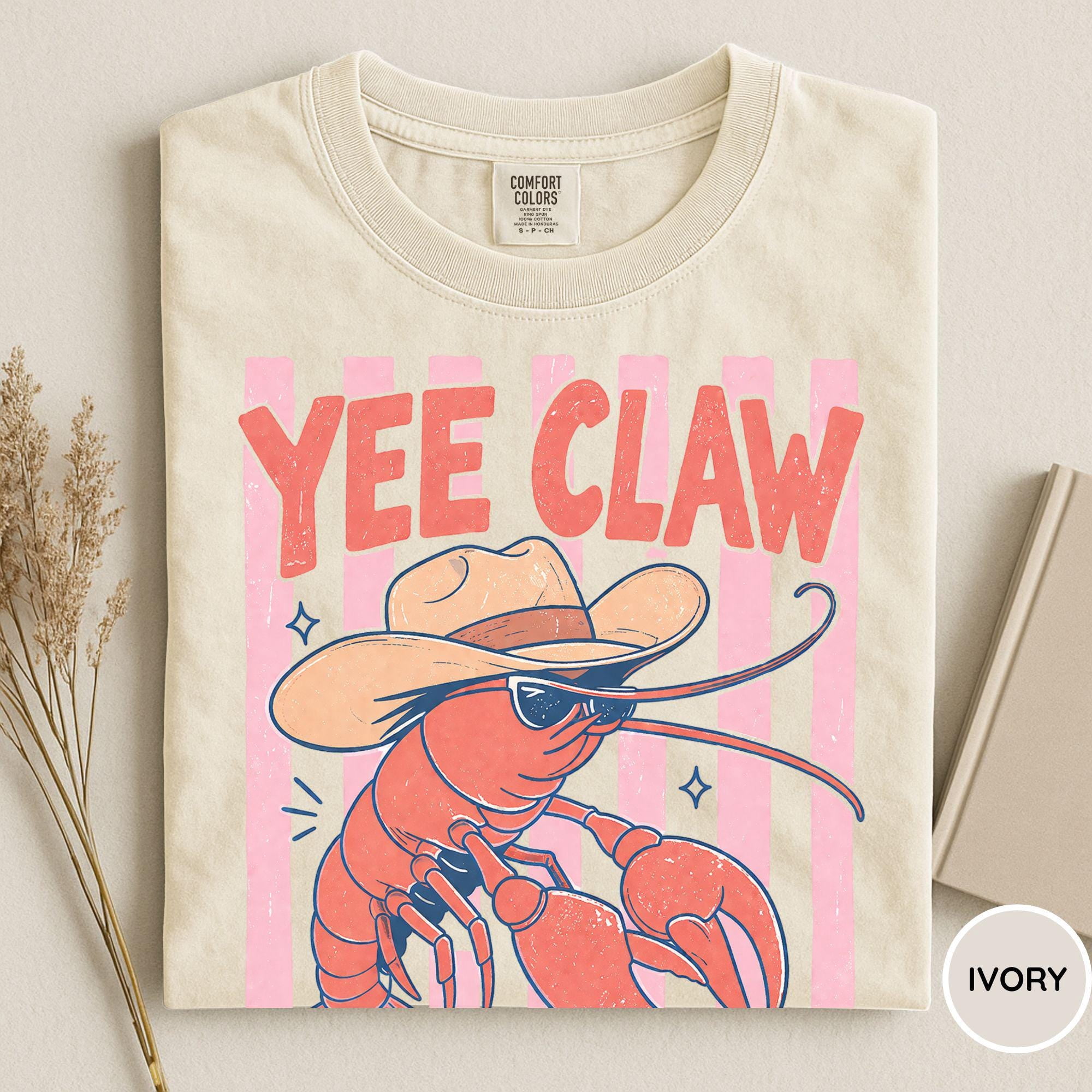 CLOTEX Comfort Colors® Lobster Cowboy Shirt, Yee Claw Shirt, Funny ...
