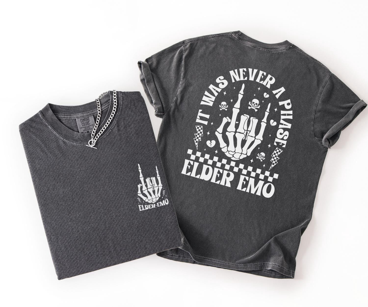 CLOTEX Comfort Colors® It Was Never A Phase Elder Emo Shirt, Elder Emo ...