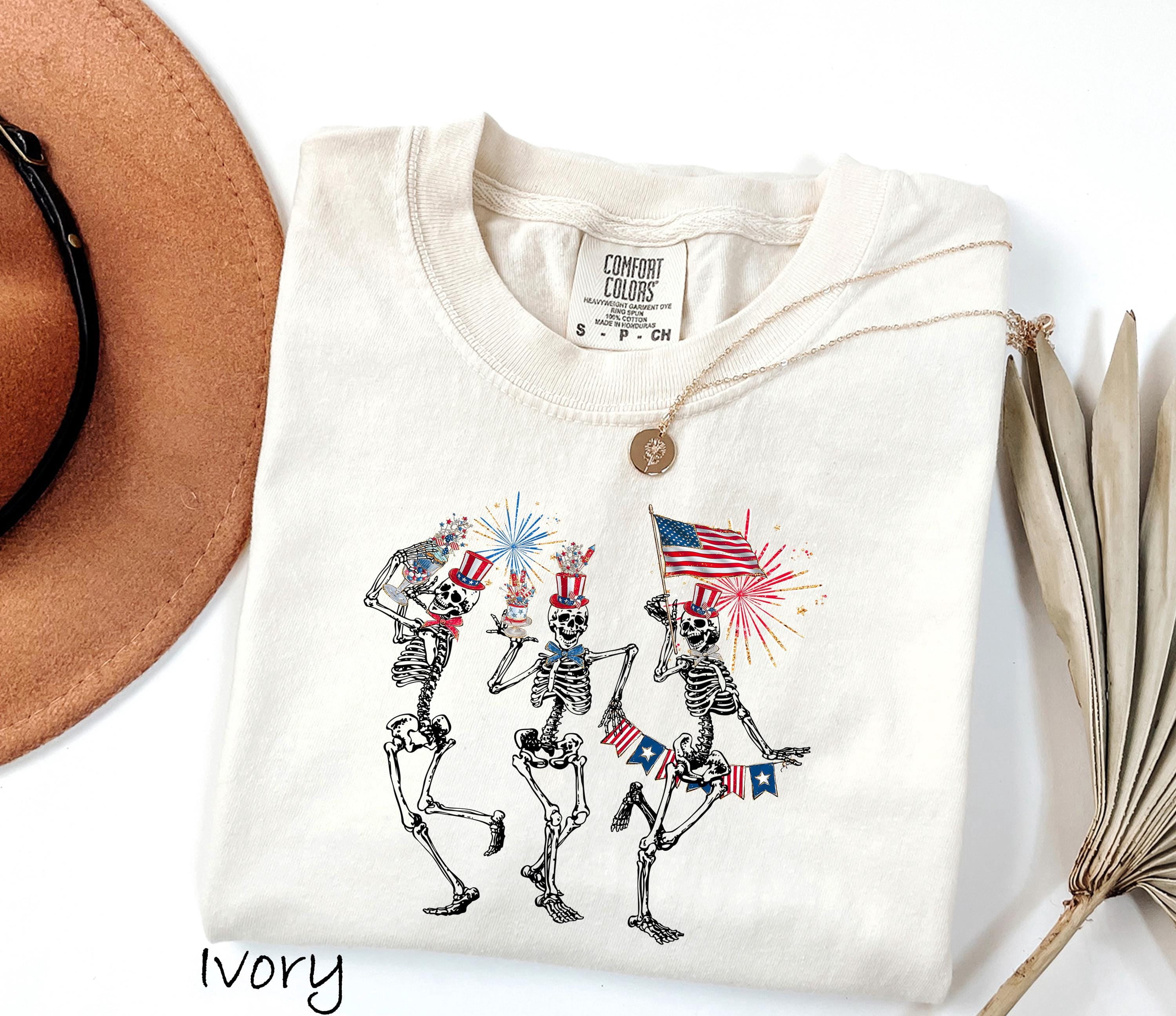 CLOTEX Comfort Colors® Skeleton Patriotic 250 Years Freedom Tee, 250th ...
