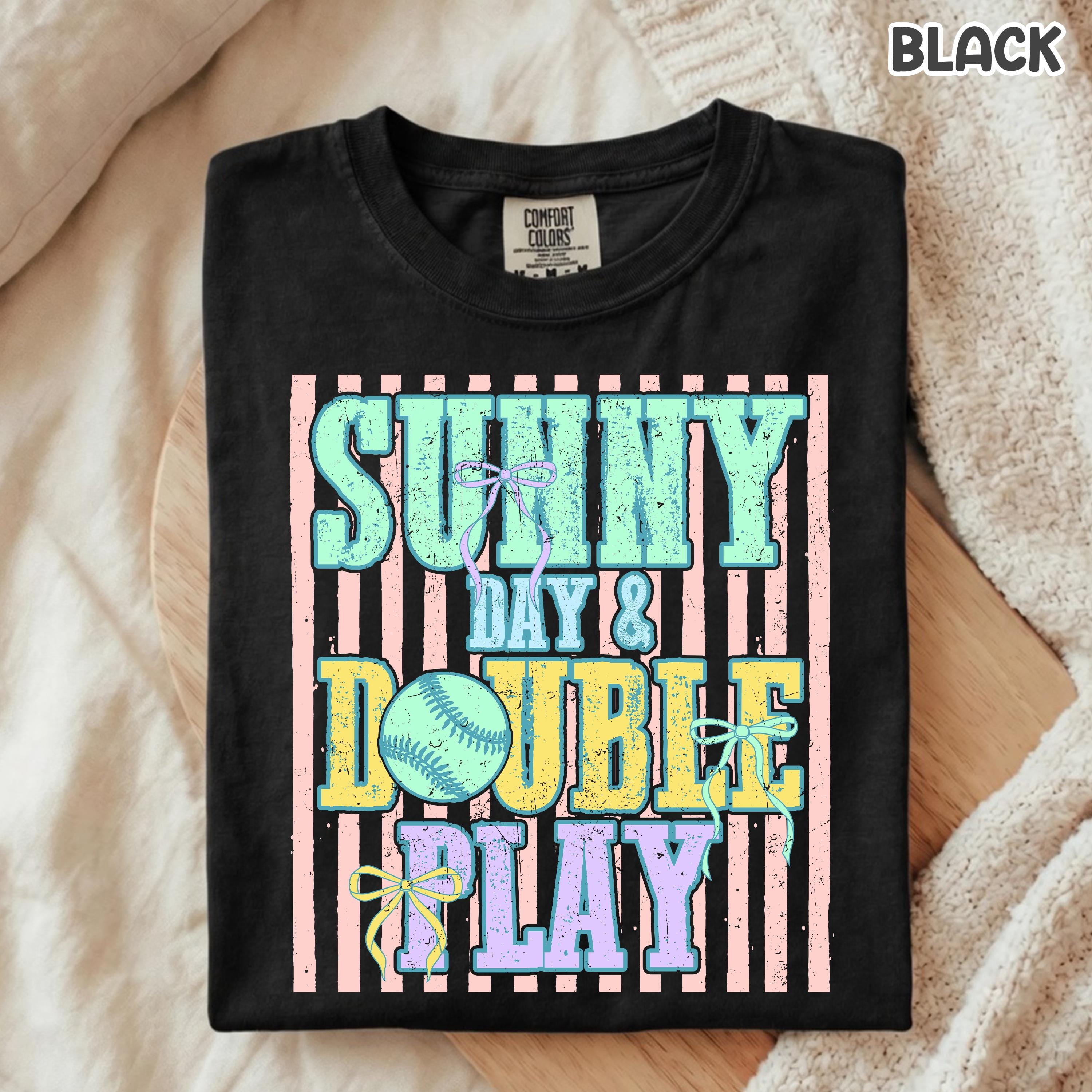 CLOTEX Comfort Colors® Sunny Days And Double Plays Shirt, Baseball Mom ...