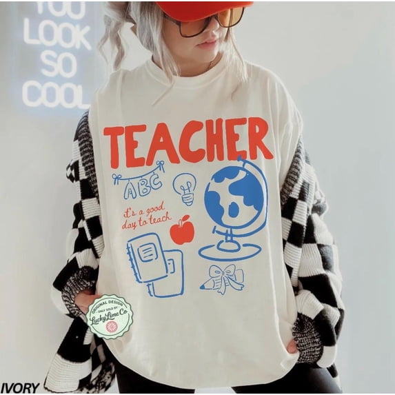 CLOTEX Comfort Colors Teacher Shirt, It's a Good Day to Teach, Trendy ...