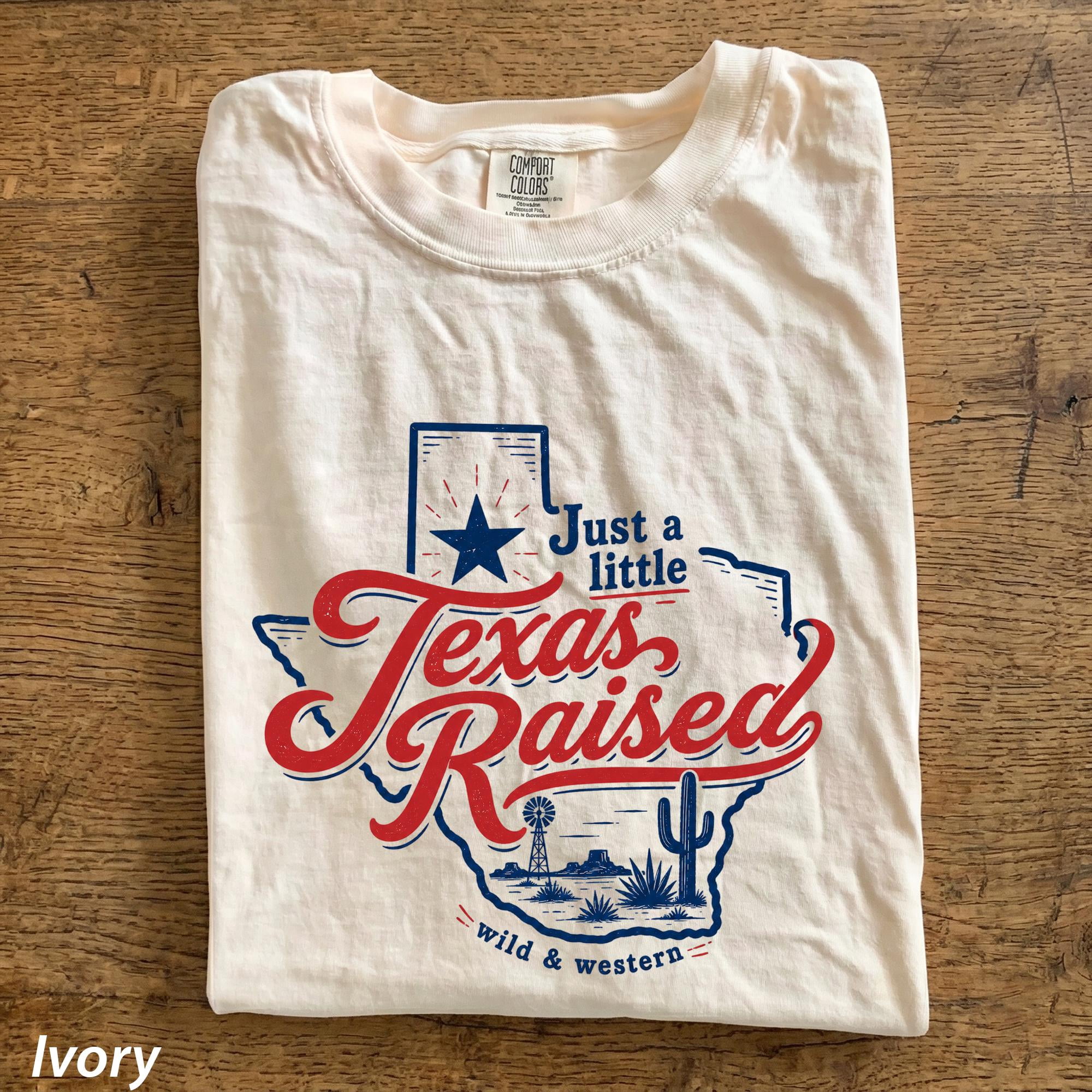CLOTEX Comfort Colors Texas Raised Shirt, Western Texas Girl Tee, Lone ...