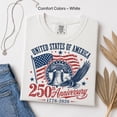 CLOTEX Comfort Colors USA 250th Anniversary Eagle Flag Shirt, White 2XL ...