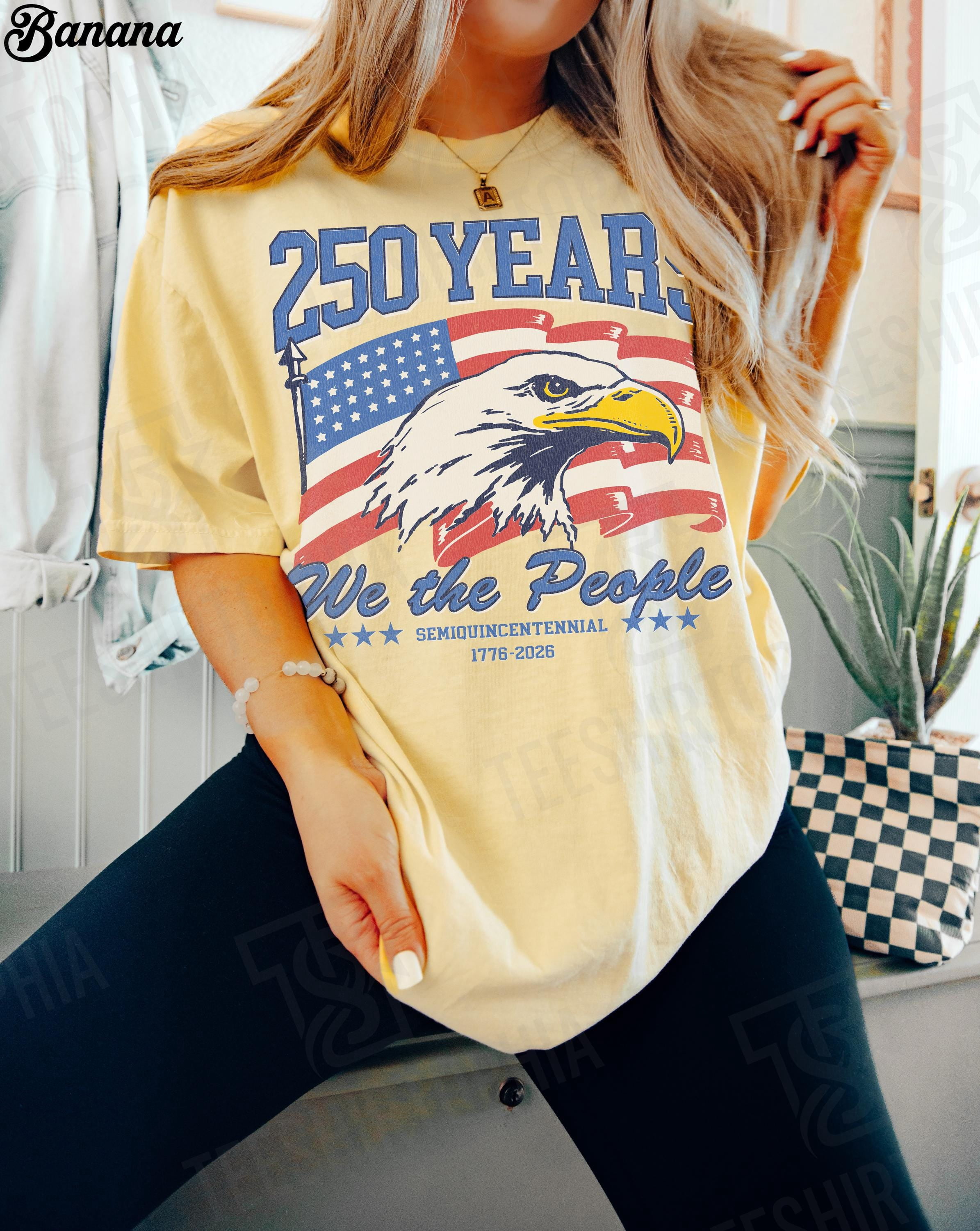CLOTEX Comfort Colors USA 250th Anniversary Shirt, We The People T ...
