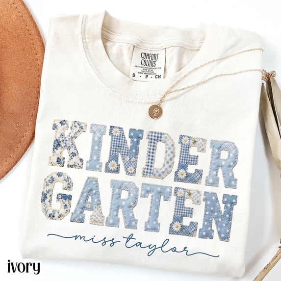 CLOTEX Custom Comfort Colors® Kindergarten Teacher Shirt First Day ...