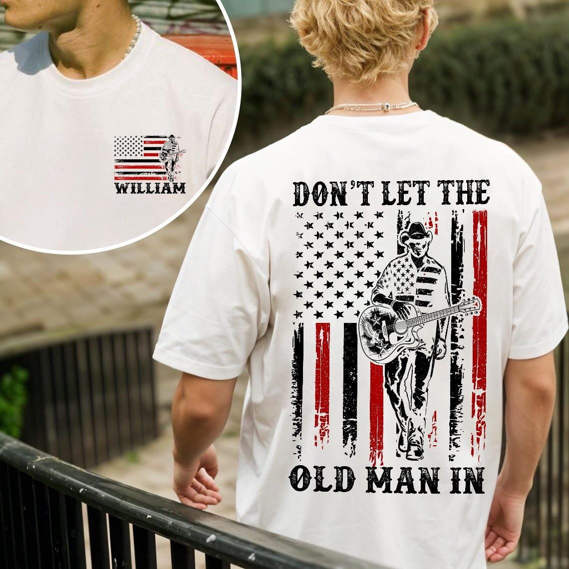CLOTEX Custom Cowboy Patriotic Shirt, Vintage USA Flag Tee, Don’t Let ...