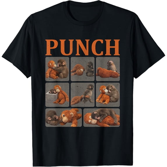 CLOTEX Cute Monkey Punch T-Shirt, Black XL - Walmart.com