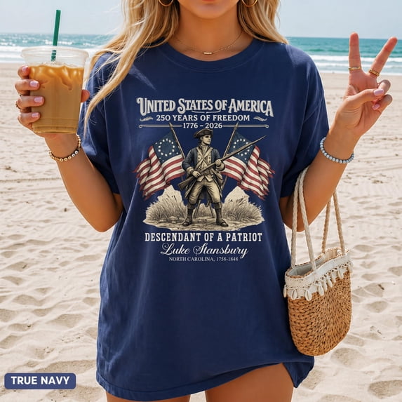 CLOTEX Descendant of a Patriot Comfort Colors® Shirt, 250th Anniversary ...
