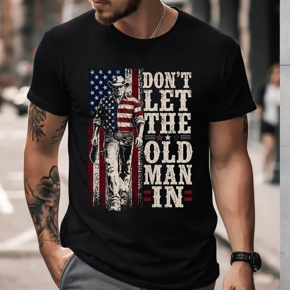 CLOTEX Don't Let The Old Man In T-Shirt - Memorial Toby Retro Country ...